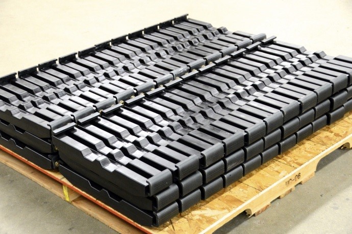 Polyurethane Track Pads for Track Driven Construction Vehicles
