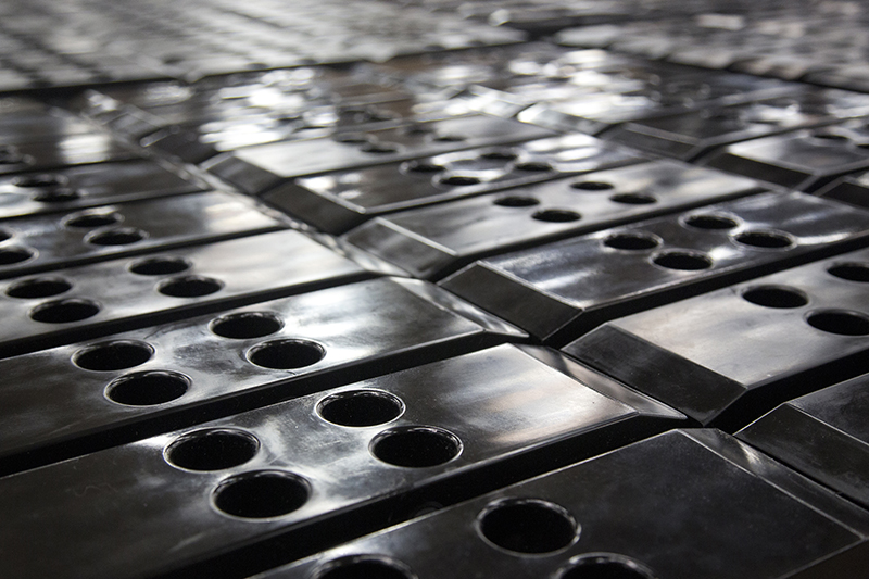 Polyurethane Track Pads for Track Driven Construction Vehicles